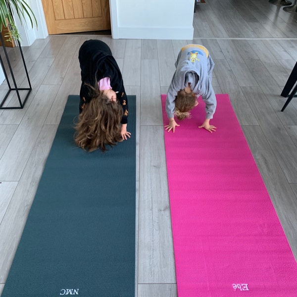 Personalised Yoga Mat With Name Initial, Yoga Lover Gift, Personalized ...