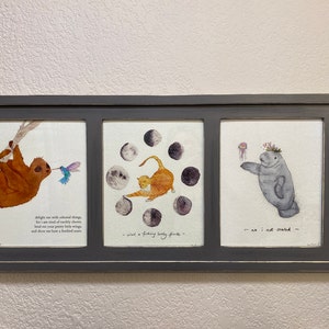 Moon Cat Signed Print by Zeppelinmoon - Etsy