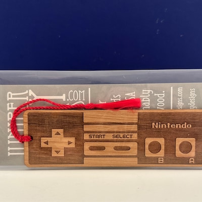Nintendo NES Controller Bookmark With Tassel Laser Engraved Alder Wood ...