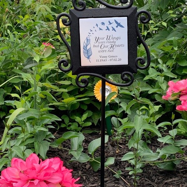 Personalized Memorial Garden Stake, Memorial Plaque, Temporary Grave ...