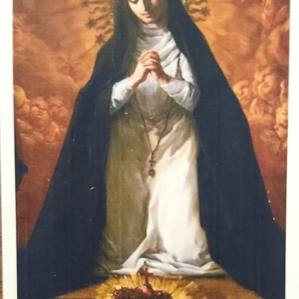 Saint Margaret Mary Alacoque Third Class Relic Holy Cards (touched to a ...
