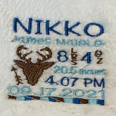 Birth Announcement Embroidery Baby Embroidery Design New - Etsy