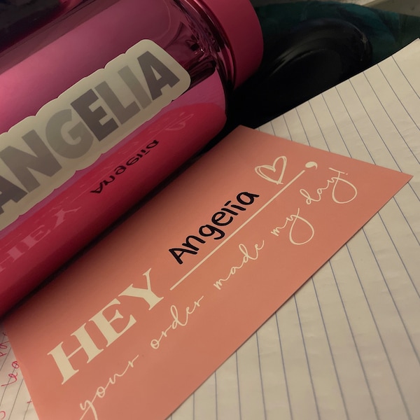 Waterproof Name Sticker, Personalized Vinyl Sticker, Name Sticker ...