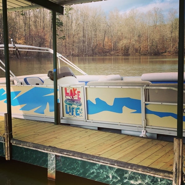 Vinyl Graphics Pontoon Graphics Boat Graphics - Many Color Options ...