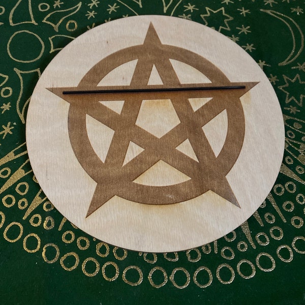 Pentacle Large Altar Tile Wooden - Etsy
