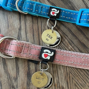 Stacked Dog Id / Dog Name Tag/ Puppy Tag / Custom Pet Tags / Hand ...