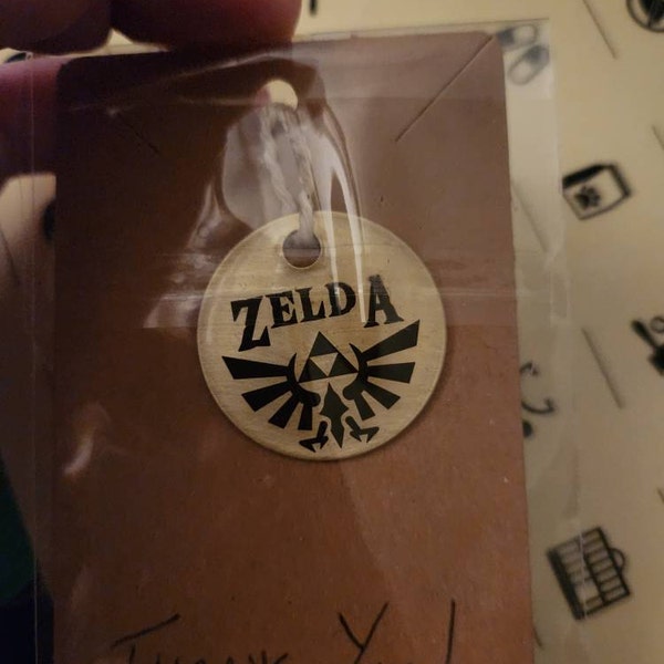 Zelda Game Dog Tag: Custom Engraved Brass Pet ID Tag - Etsy