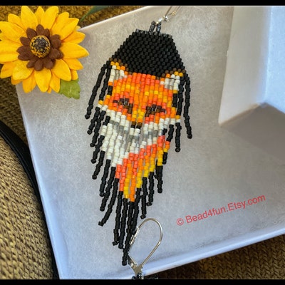 Beaded CROCUS Earrings as Brick Stitch Seed Bead Pattern - Etsy