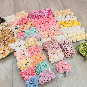 Sweetheart Blossoms Mulberry Paper Flowers in Pink Tones CH00SE COLOR ...