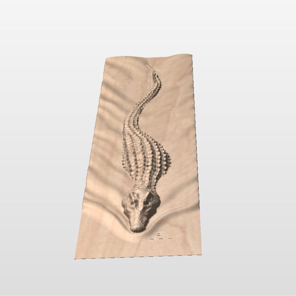 Swimming Crocodile 3D CNC Router Files, 3d Stl File, Vectric,aspire ...