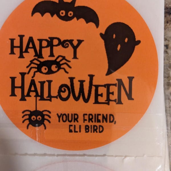 Personalized Halloween Sticker for Goodie Bag Sticker Trick or Treat ...