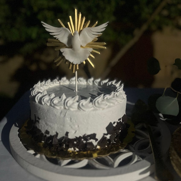 Holy Spirit Cake Topper / Floral Ornament - Etsy