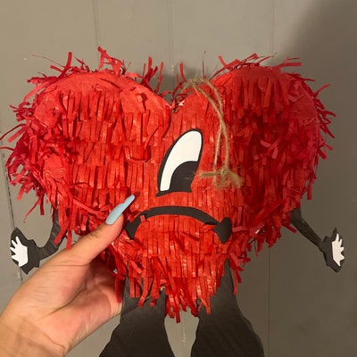 18 INCH Bad Bunny Emo Heart Piñata - Etsy
