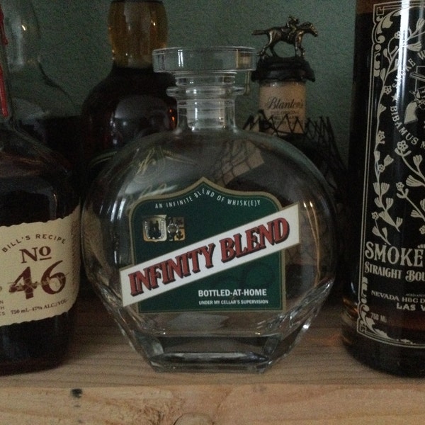 Infinity Bourbon Label Blend Whiskey Bottle Label Old Fitzgerald ...