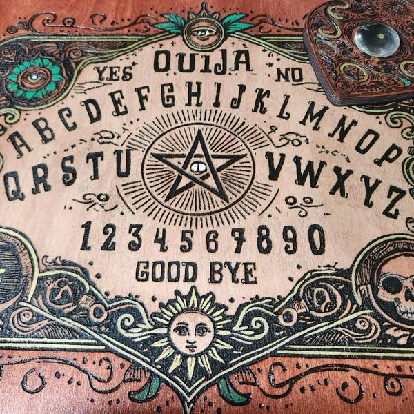 Ouija, Baphomet, Ouija Table, Ouija Board, Planchette, Esotericism ...