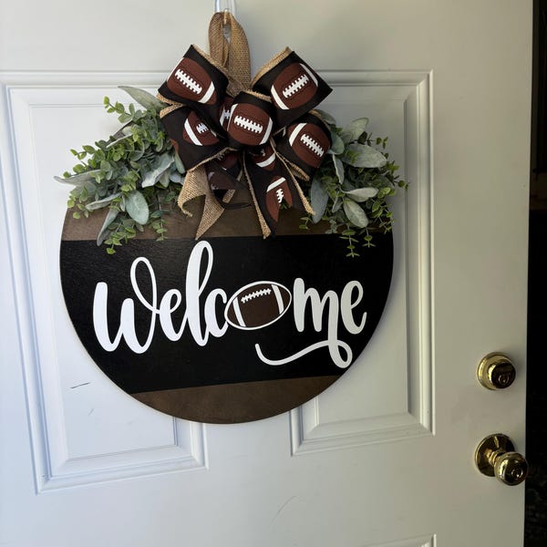 Football Front Door Decor | Football Sign | Sports Sign | Football ...
