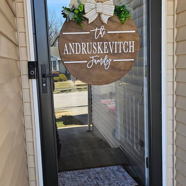 Personalized Door Hanger | Front Door Decor | Wooden Door Hanger ...