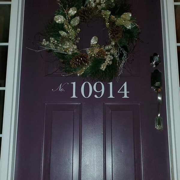 Front Door Number Vinyl Decal • Street Number - House Address Number ...