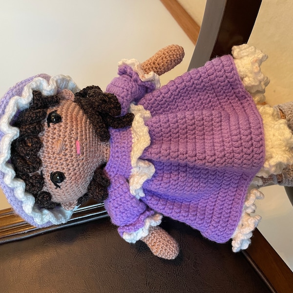 Mary & Little Lamb Crochet Doll Pattern, Amigurumi Girl Doll and Sheep ...