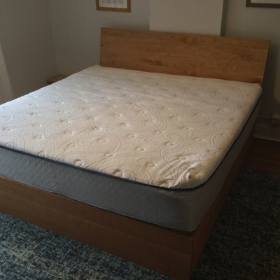 Ndfss05 solid Hardwood Low Platform Bed With 4 Overlap Drawers and ...