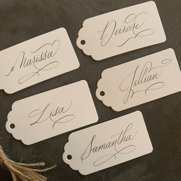 Custom Calligraphy Gift Tags,personalized Handwritten Name Tags With ...