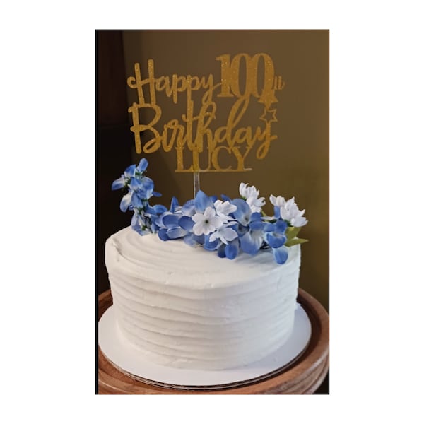 Personalized Happy Birthday Cake Topper Customised Cake Topper With Any ...