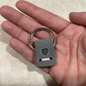 Tiny Personalized Leather Key Holders , Small Minimalist Key Ring , Key ...