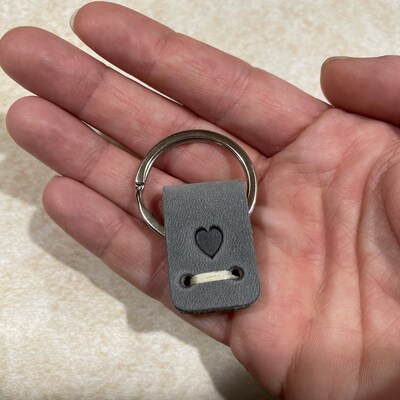 Tiny Personalized Leather Key Holders , Small Minimalist Key Ring , Key ...