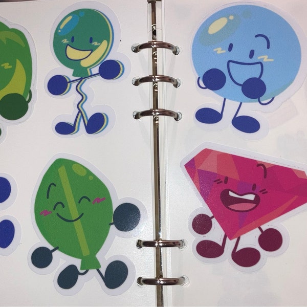 Battle for Dream Island HAVE COTS Sticker Pack - Bfb Fan Art - Bfdi - Leafy BFDI - Teardrop Bfdi ...