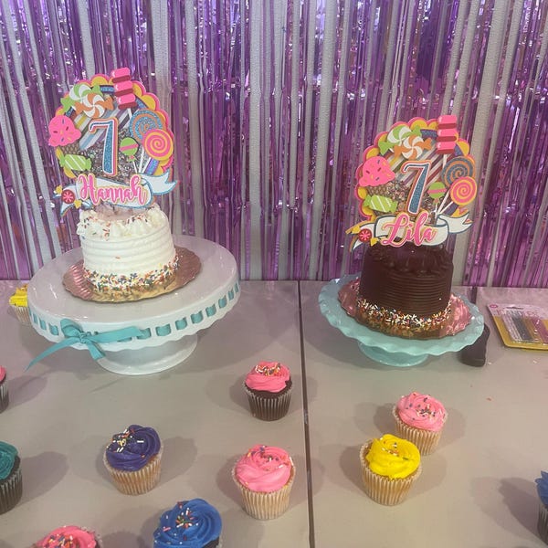 Candy & Ice Cream Shaker Cake Topper Candyland Cake Topper Candy Crush ...