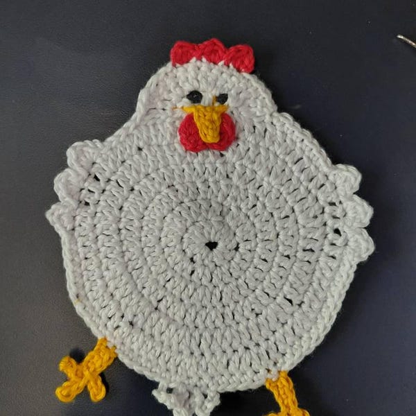 Crochet Chicken Coaster Pattern: Easy Farmhouse Decor (PDF Pattern) - Etsy