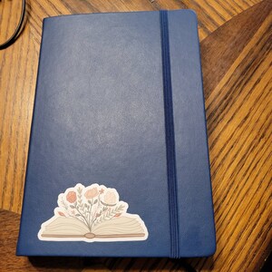 Floral Book Sticker / Open Book Sticker / Reading Sticker / - Etsy