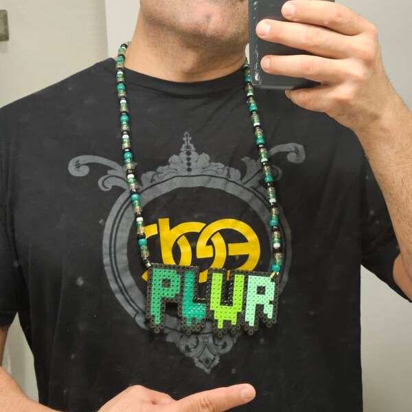 Plur Perler Necklace, Perler Bead Necklace, Perler Beads, Perler Design ...
