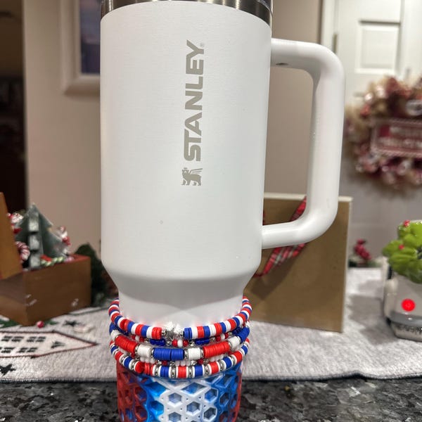 Personalized Maroon and Black Stanley Bracelet Stack, Boot Topper. - Etsy