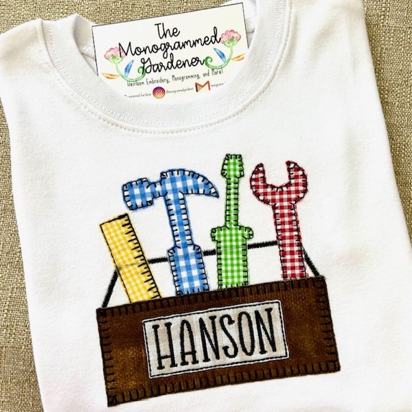 Tool Box Blanket Stitch Applique Embroidery Design, Tool Box With Ruler ...