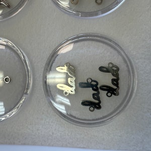 Gold Filled Peace Sign Connector Sterling Silver Permanent Jewelry Word ...