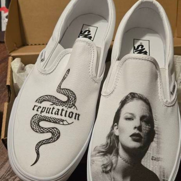 Custom Point Break Inspired Black Slip on Vans (keanu Reeves / Patrick ...