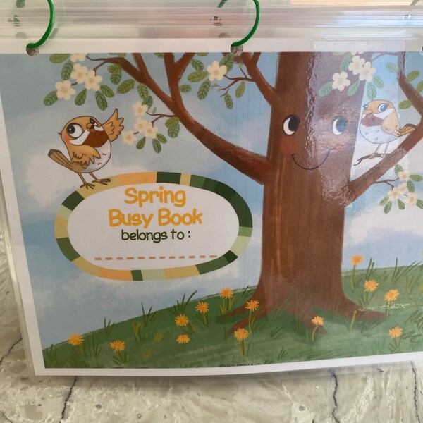 Spring Busy Book Preschool Learning Binder Personalized Toddler Busy ...