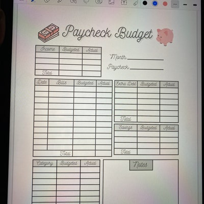 Printable Pink Monthly Budget Planner Planning Sheet Gift for Her ...