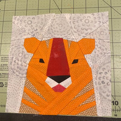 TIGER Block PDF Pattern - Etsy