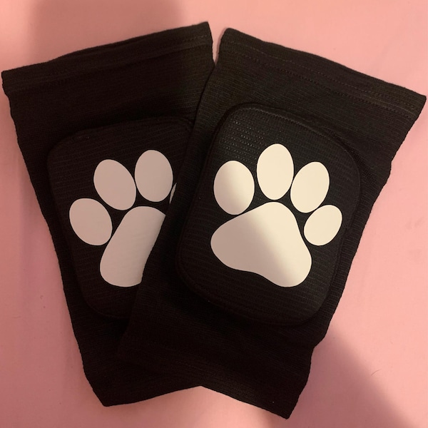 Black Paw Knee Pads - Pole Dancing Knee Protection Paws for Pet Play ...