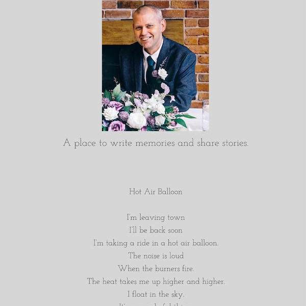 Personalised Condolence Guest Book, Book of Condolence, in Loving ...