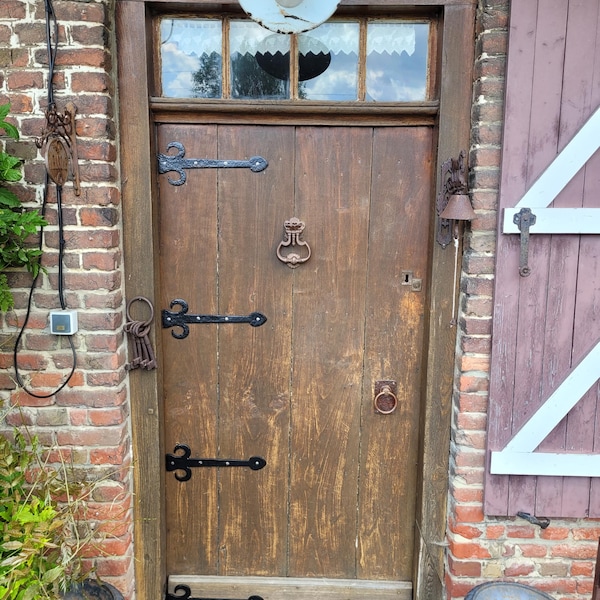 HAND FORGED Iron Blacksmith Sign Board Hanging Bracket Shop Sign House ...
