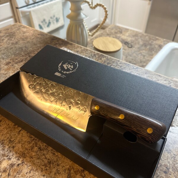 Personalized CHEFS KNIFE Custom Engraved Home Cooking Kitchen ...