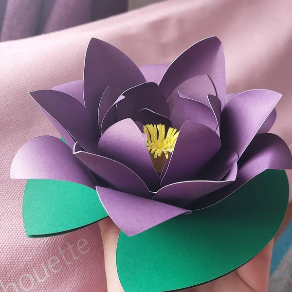 SVG/PNG Water Lily Template, DIY Paper Water Lily, Paper Water Lily ...