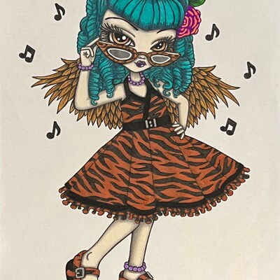 Set 2 Mykas Minikins Grayscale Instant Download Coloring Pages Fairy ...