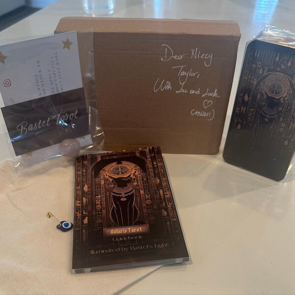 Solaris Tarot Deck: 78 Card With Guidebook | Black & Gold, Ancient ...