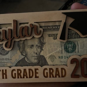 Personalized 5th Grade Graduation Money Holder, Elementary School ...