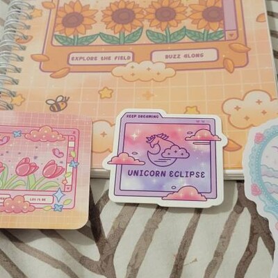 Stacked Books Cute Aesthetic Vinyl Sticker - Etsy