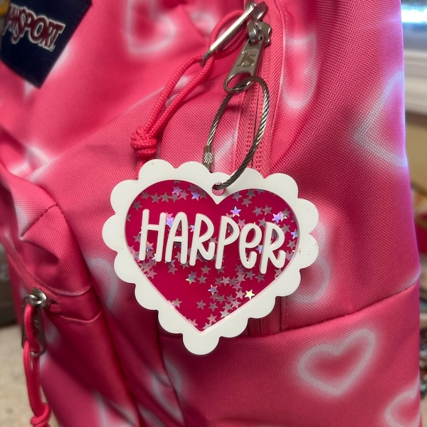 Name Keychain, Backpack Name Tags, Diaper Bag Tag, Personalized Name ...